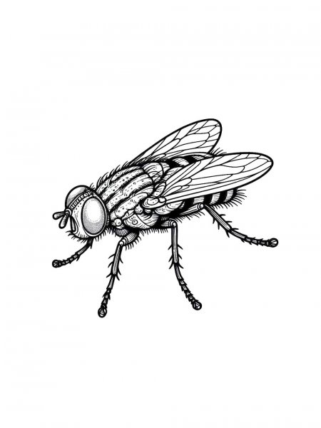 Fly coloring pages