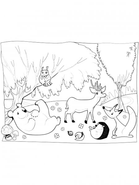 Forest Animals coloring pages