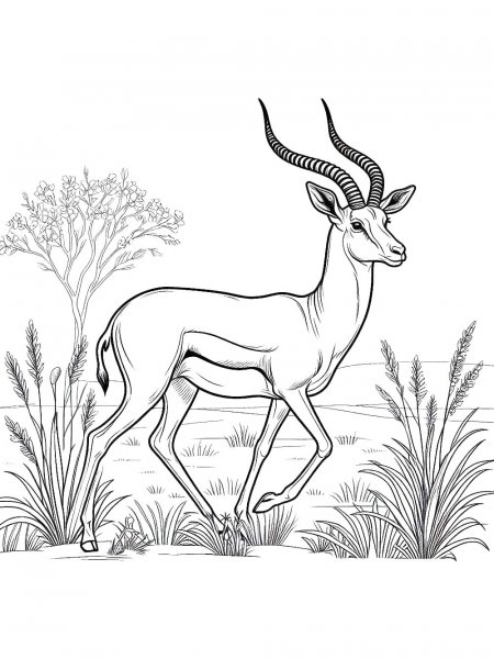 Gazelle coloring pages