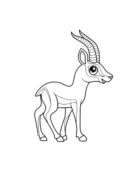 Gazelle coloring pages