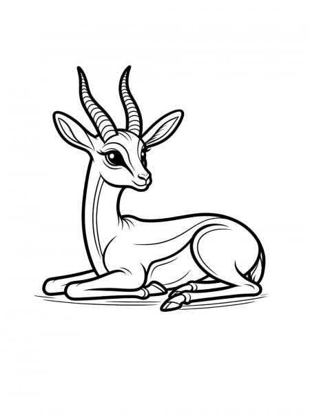 Gazelle coloring pages