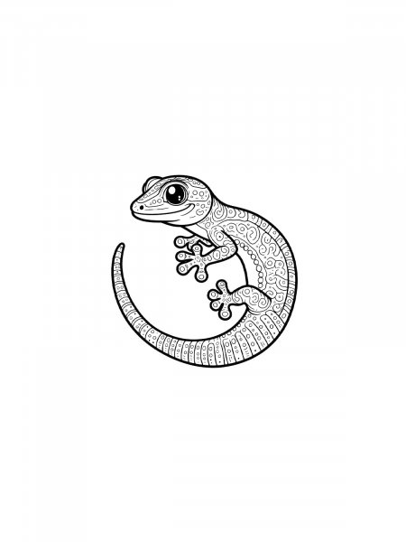 Gecko coloring pages