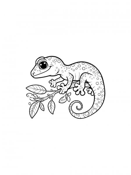Gecko coloring pages