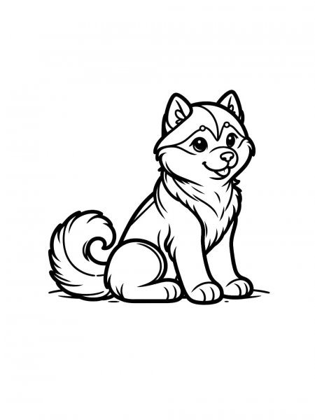 Husky coloring pages