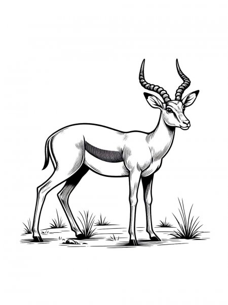 Impala coloring pages