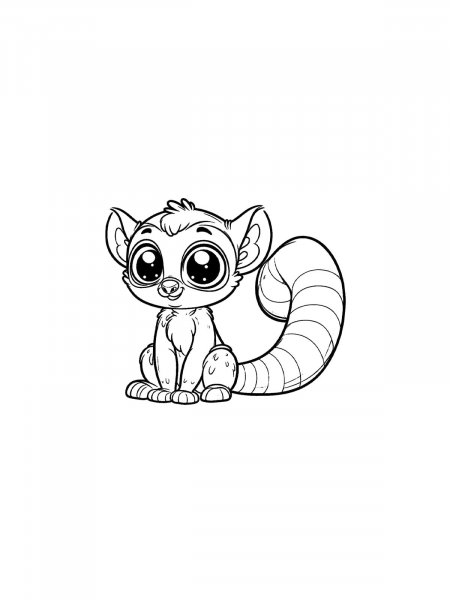 Lemur coloring pages