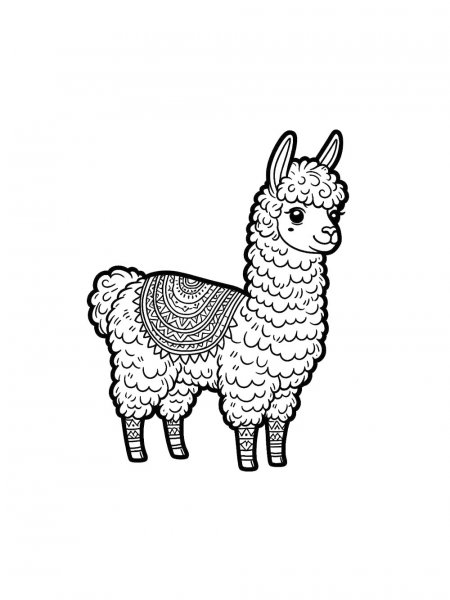 Llama coloring pages