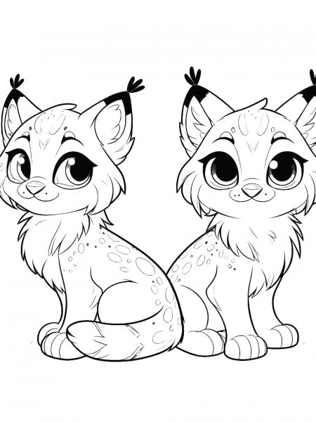 Lynx coloring pages