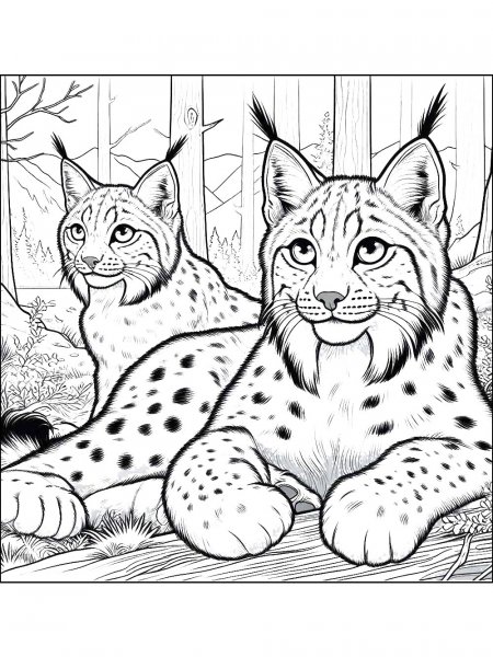 Lynx coloring pages