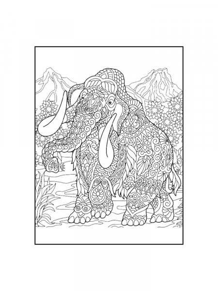 Mammoth coloring pages