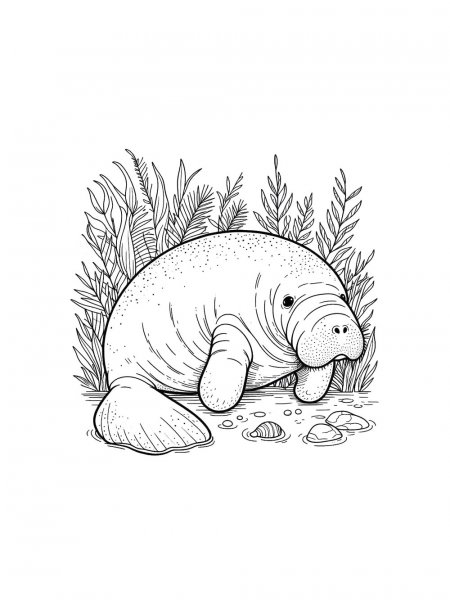 Manatee coloring pages