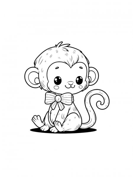 Monkey coloring pages