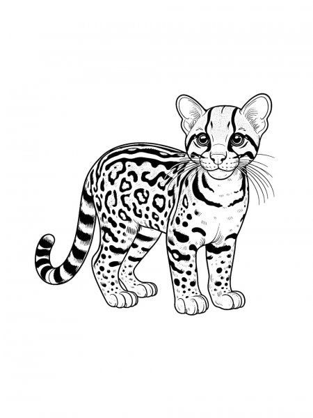 Ocelot coloring pages