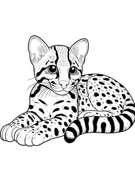 Ocelot coloring pages