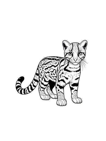 Ocelot coloring pages
