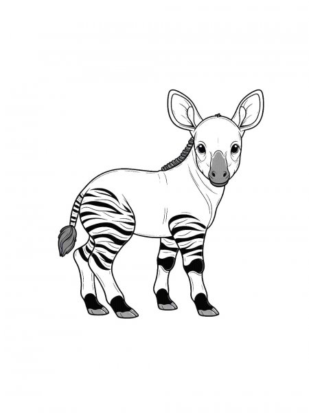 Okapi coloring pages