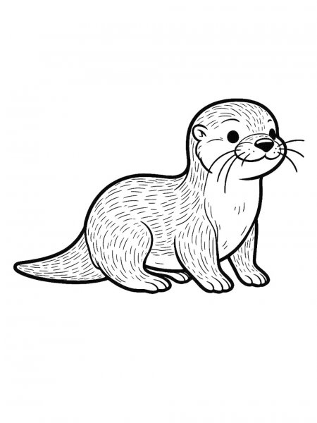 Otter coloring pages