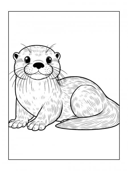 Otter coloring pages