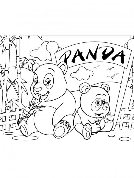 Panda coloring pages