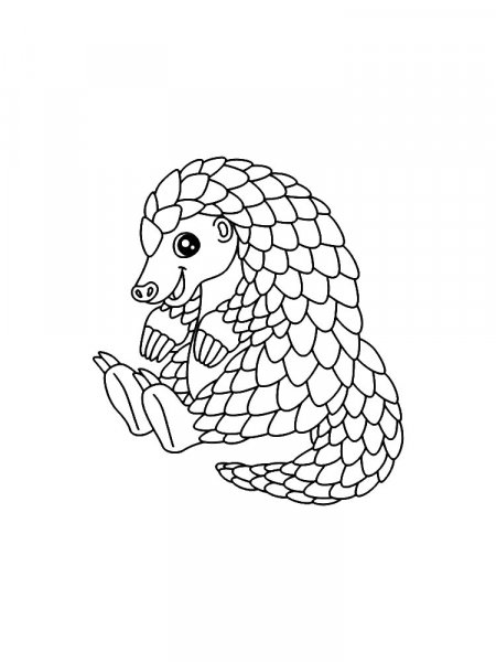 Pangolin coloring pages
