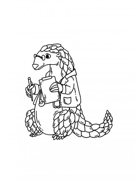 Pangolin coloring pages