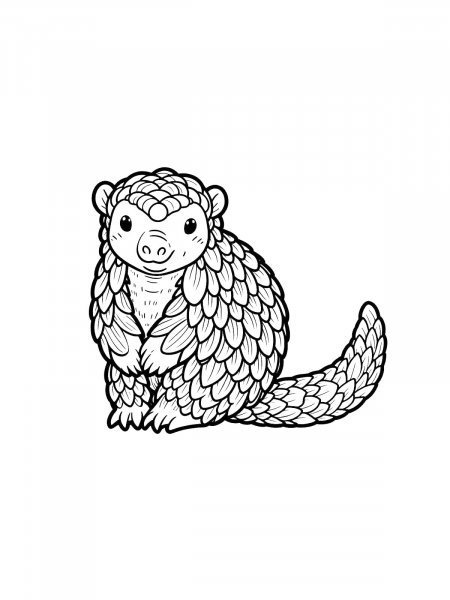 Pangolin coloring pages