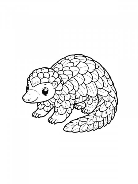 Pangolin coloring pages