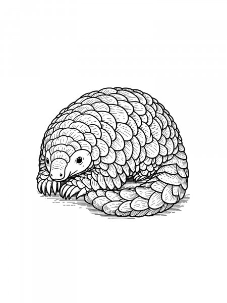 Pangolin coloring pages