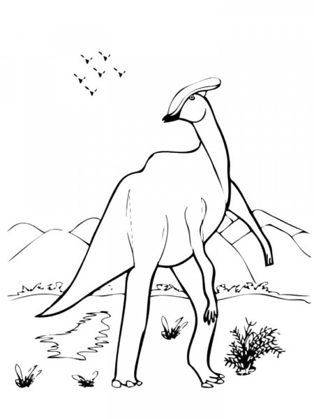 Parasaurolophus coloring pages