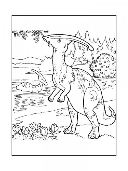 Parasaurolophus coloring pages