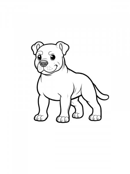 Pitbull Coloring Pages (Free Printables for Kids)