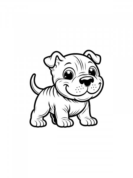 Pitbull Coloring Pages (Free Printables for Kids)