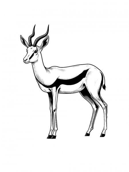 Springbok coloring pages