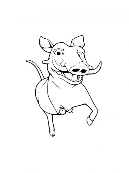 Warthog coloring pages