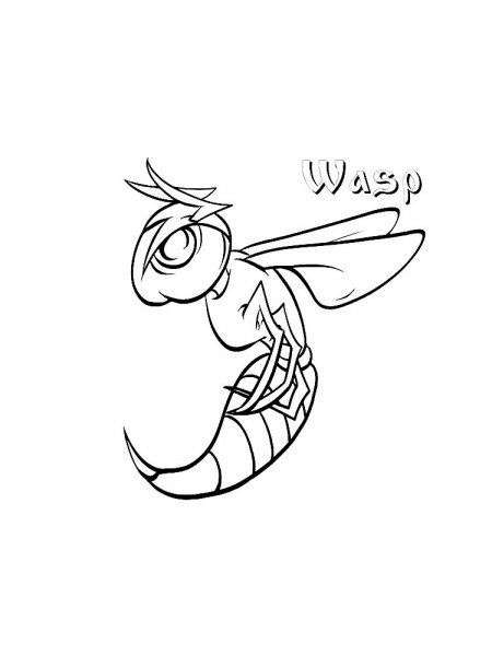 Wasp coloring pages