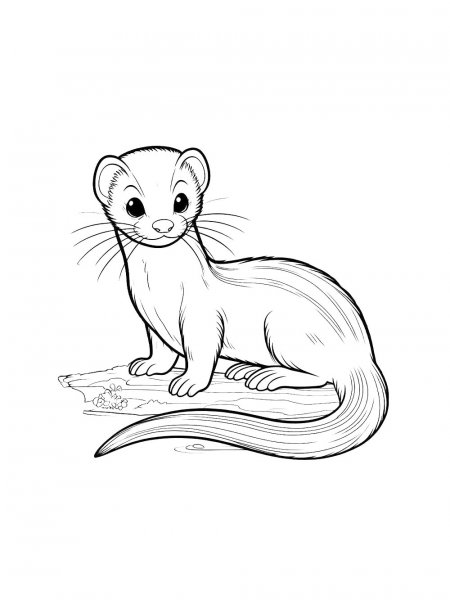 Weasel coloring pages