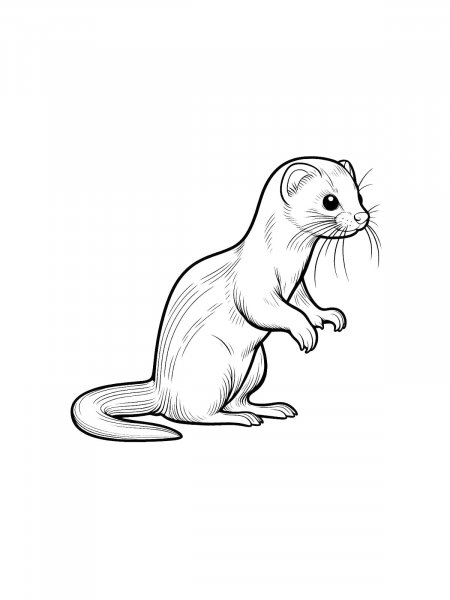 Weasel coloring pages