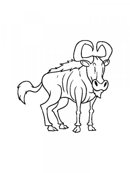 Wildebeest coloring pages