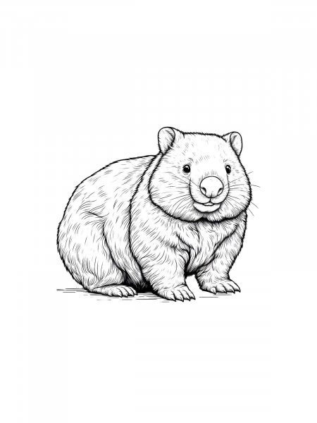 Wombat coloring pages
