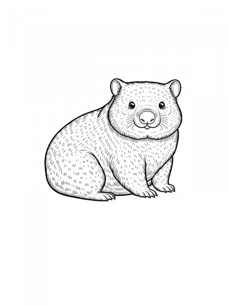 Wombat coloring pages