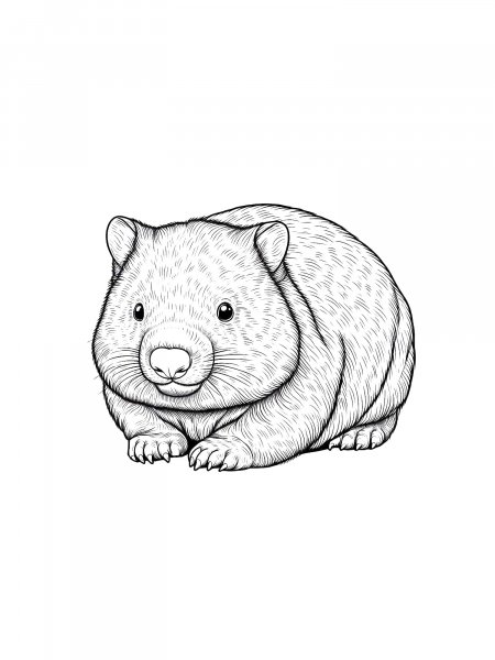Wombat coloring pages