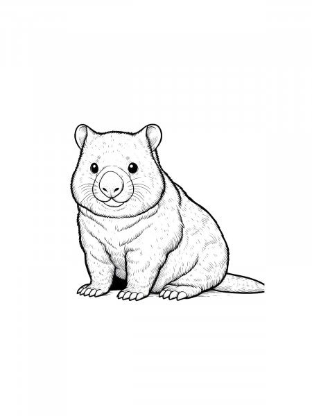 Wombat coloring pages