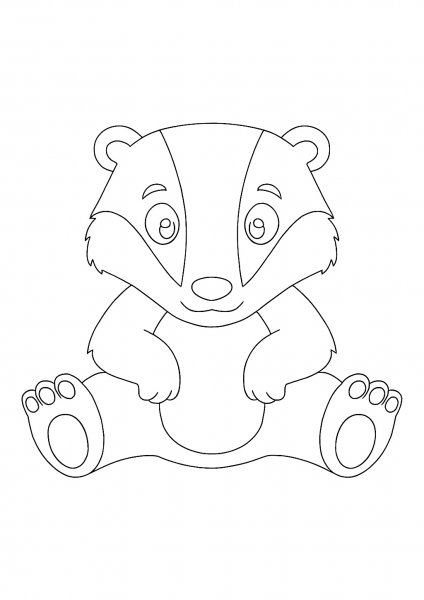 Badger coloring pages