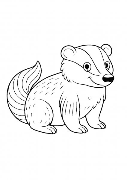 Badger coloring pages