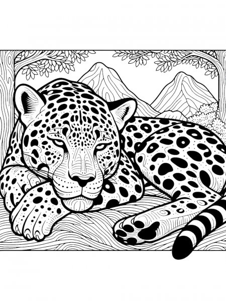 Jaguar coloring pages