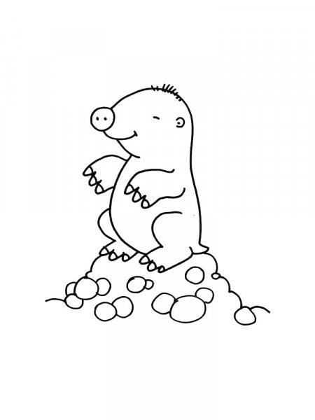 Mole coloring pages