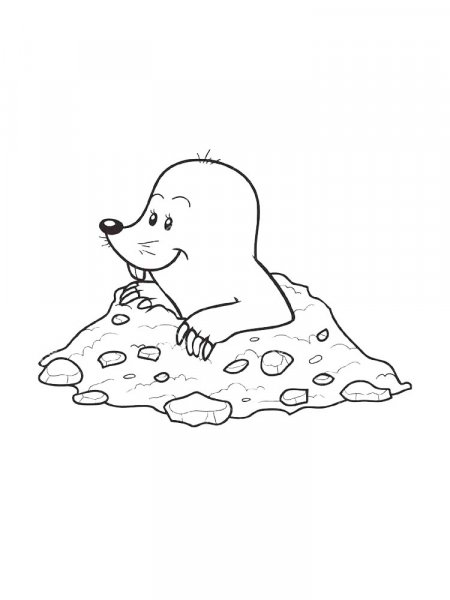 Mole coloring pages