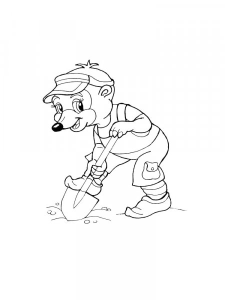 Mole coloring pages