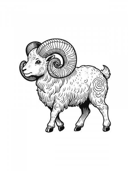 Ram coloring pages