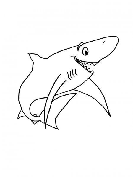 Sharks coloring pages. Download and print sharks coloring pages